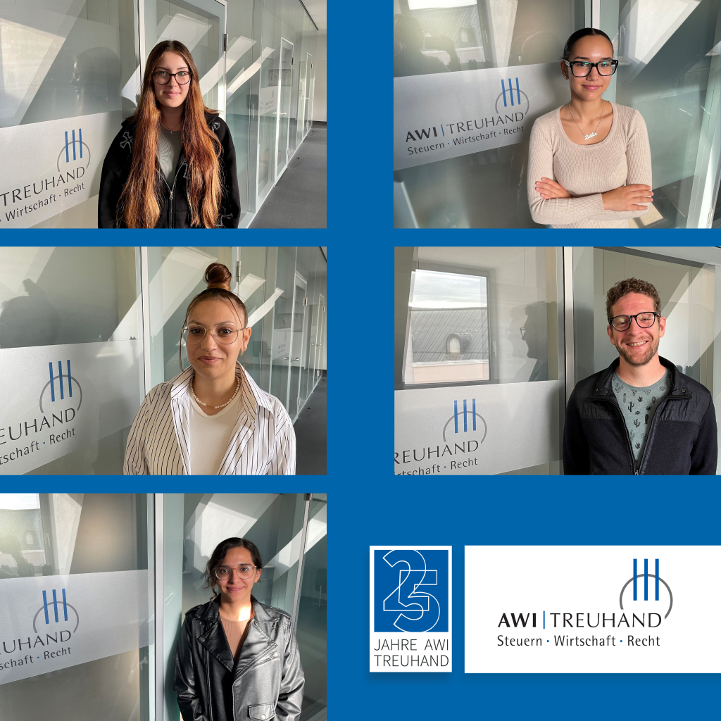 Neue Azubis bei AWI TREUHAND | Aktuelle Steuerthemen Steuerberater & Wirtschaftsprüfer Augsburg