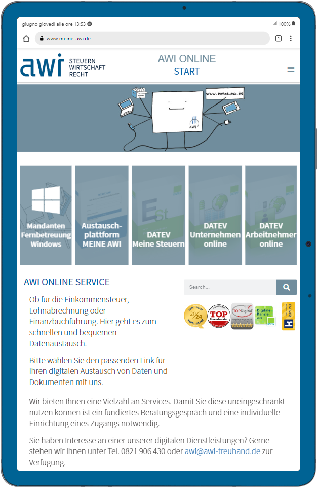 Steuerberater & Wirtschaftsprüfer Augsburg | Steuerkanzlei AWI TREUHAND